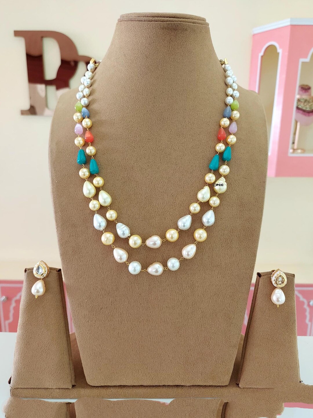 White Pearl Mala Set,sabyasachi Necklace,indian Necklace, Indian ...