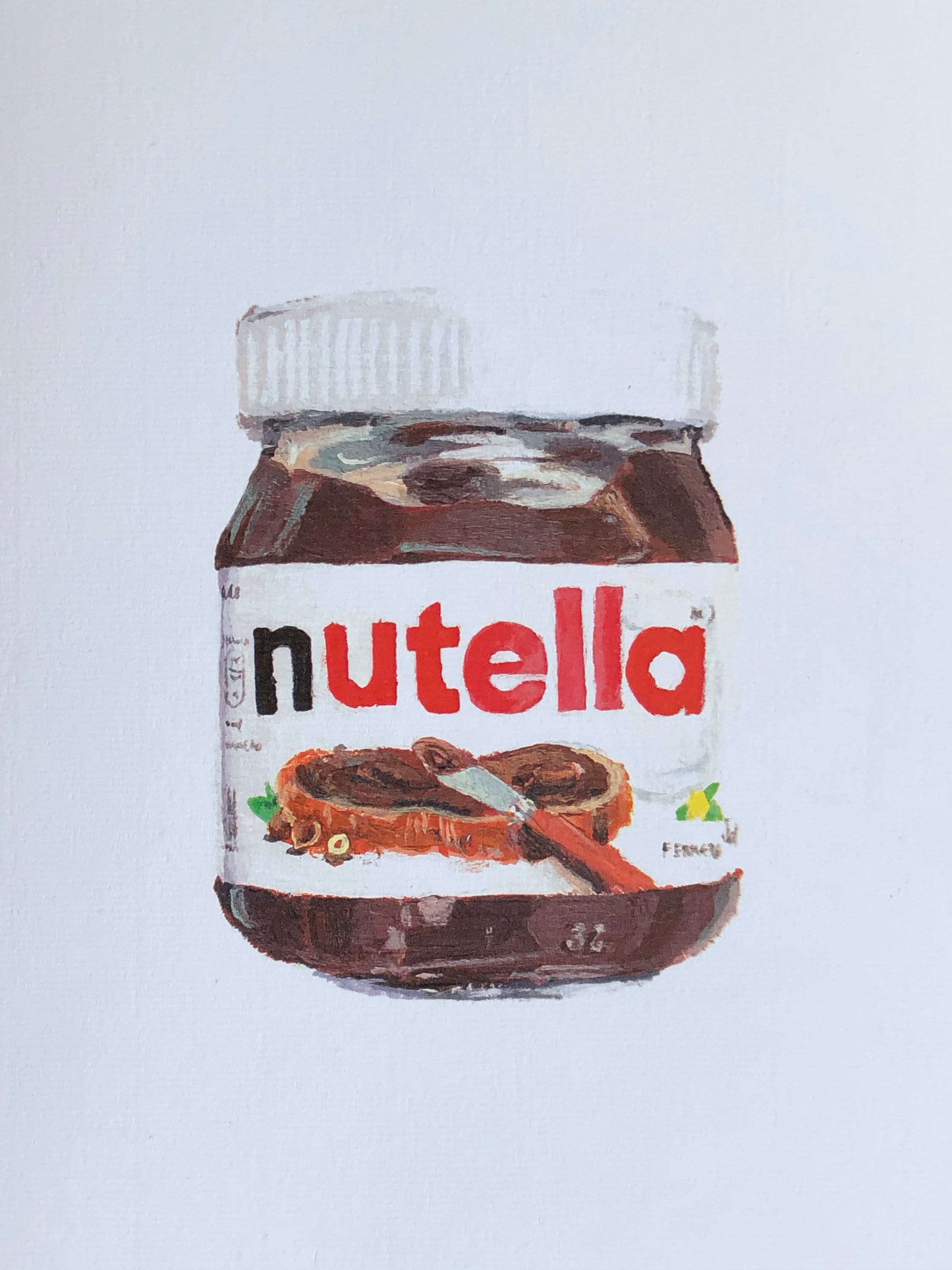 Nutella Print From an Original Acrylic Painting Free UK Delivery, Hand ...