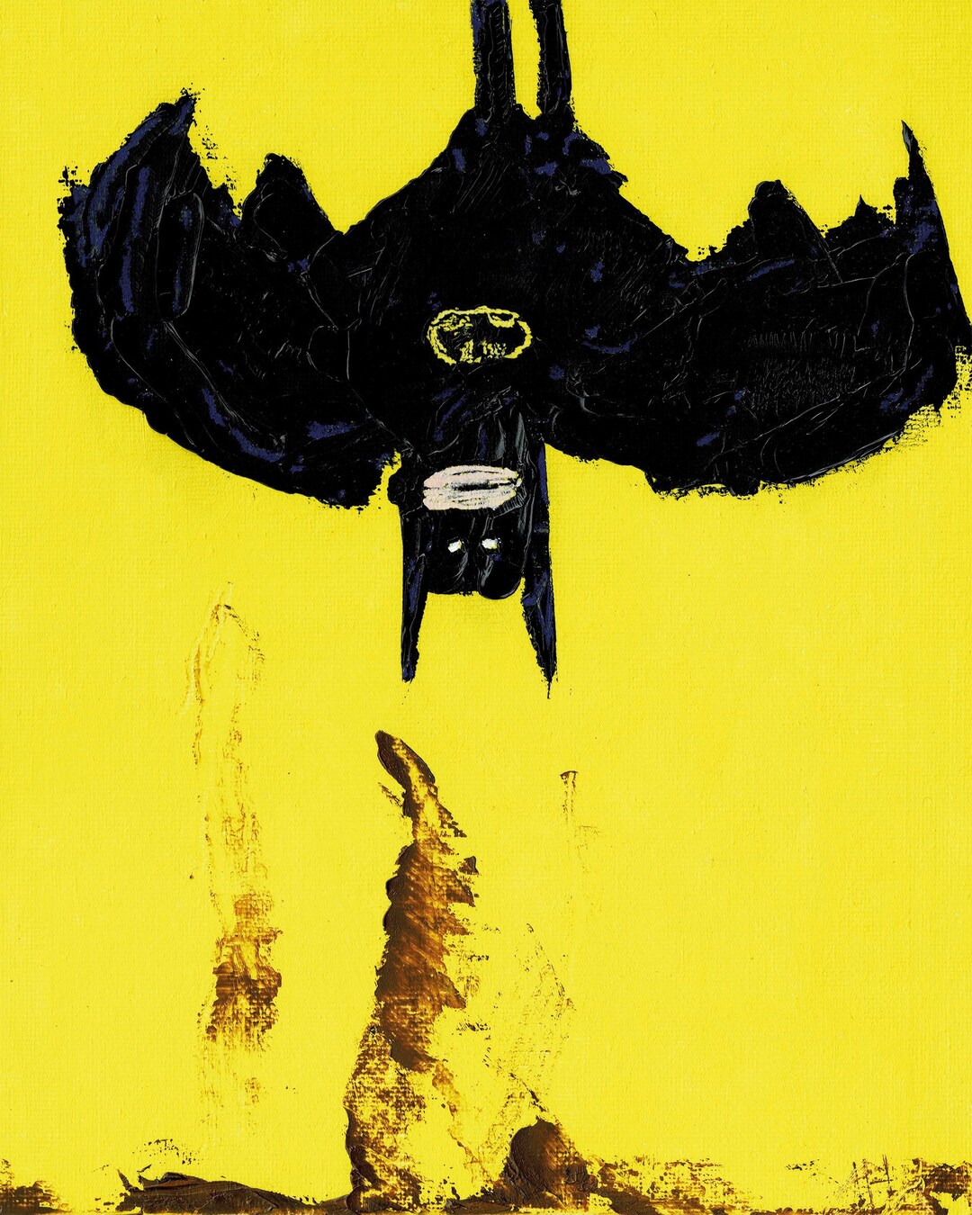 B is for Batman Giclee Print of Oil Painting Print With Palette Knife ...