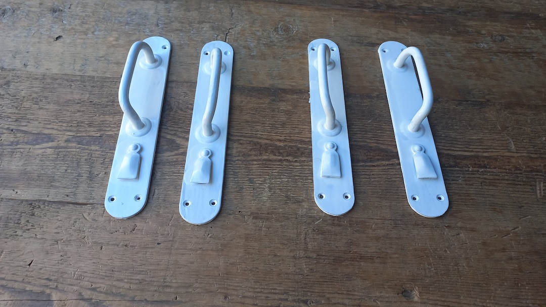 Vintage Painted Iron Door Handles: Rustic Barn Door Pulls - Etsy
