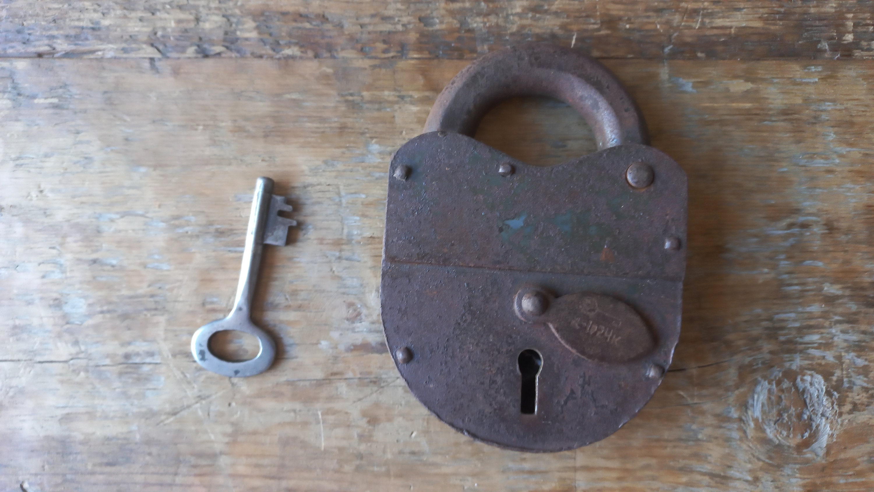 Antique Vintage Door Lock and Key, Old Iron Door Lock, Cast Iron ...