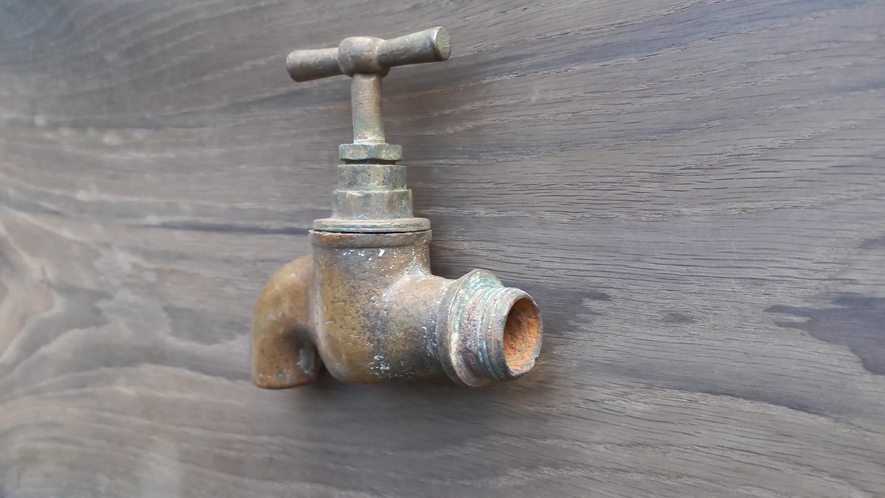 Vintage Bronze Water Tap Old Spigot Antique Water Faucet Salvaged Tap ...