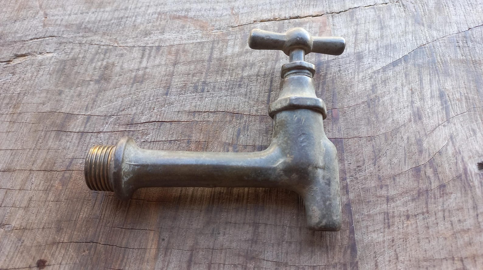 Vintage Brass Water Tap Old Spigot Water Faucet Small Water Crane Brass ...