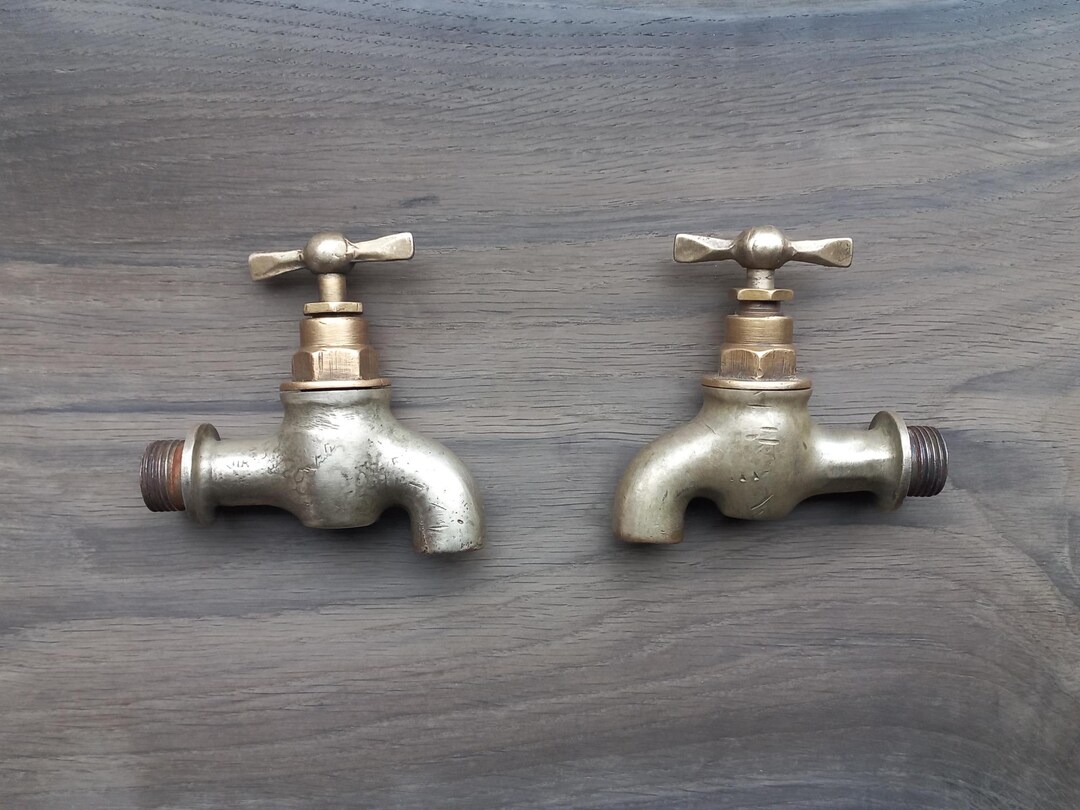 Vintage Brass Water Tap Old Spigot Water Faucet Rustic Farmhouse Tap ...