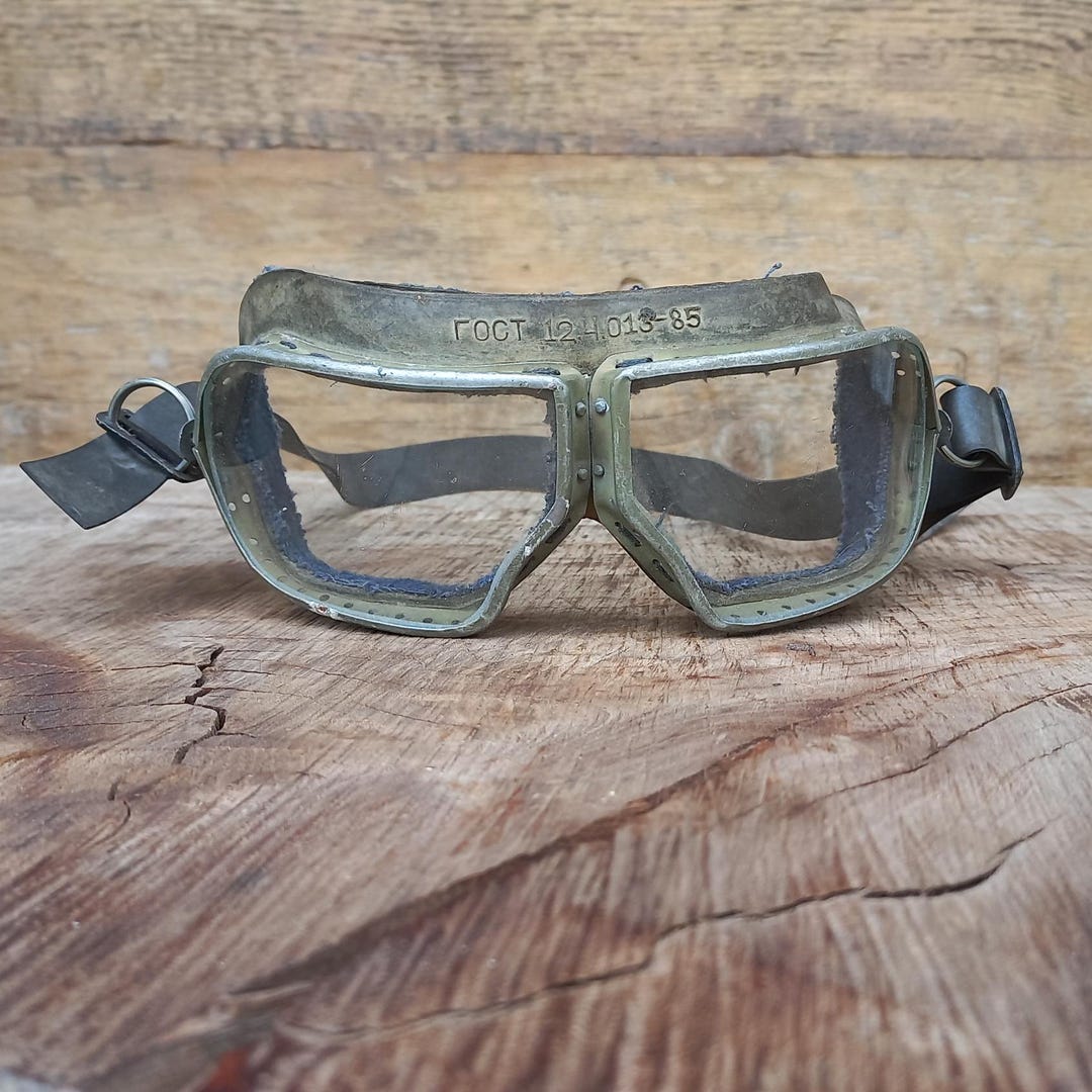 1980s Vintage Soviet Safety Glasses Used Industrial Metal Rim Safety ...