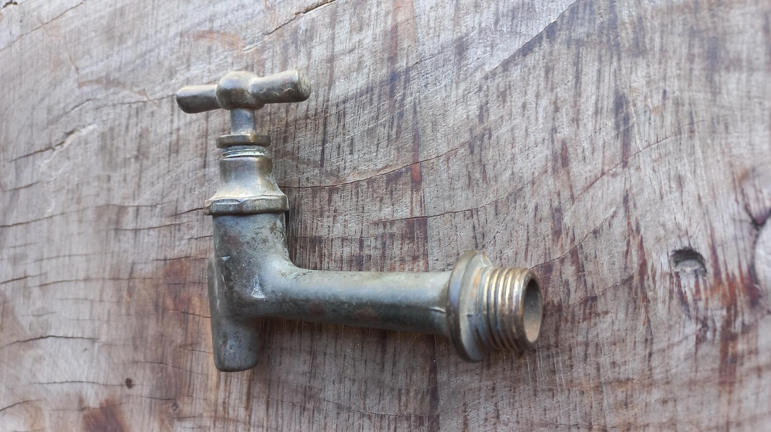 Vintage Brass Water Tap Old Spigot Water Faucet Small Water Crane Brass ...