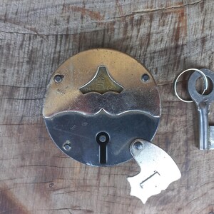 Antique Vintage Door Lock and Key, Old Iron Door Lock, Cast Iron ...