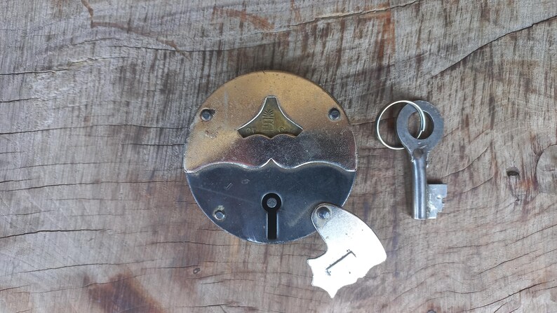 Antique Vintage Door Lock and Key, Old Iron Door Lock, Cast Iron ...