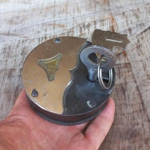 Antique Vintage Door Lock and Key, Old Iron Door Lock, Cast Iron ...