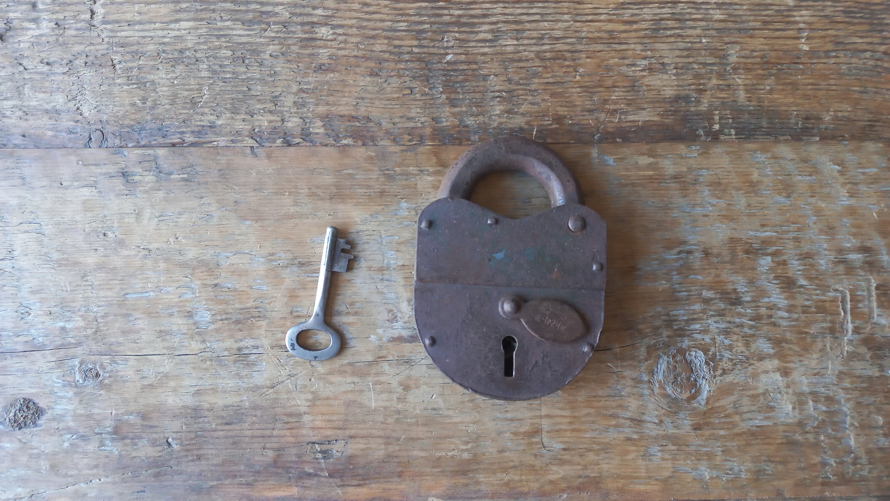 Antique Vintage Door Lock and Key, Old Iron Door Lock, Cast Iron ...