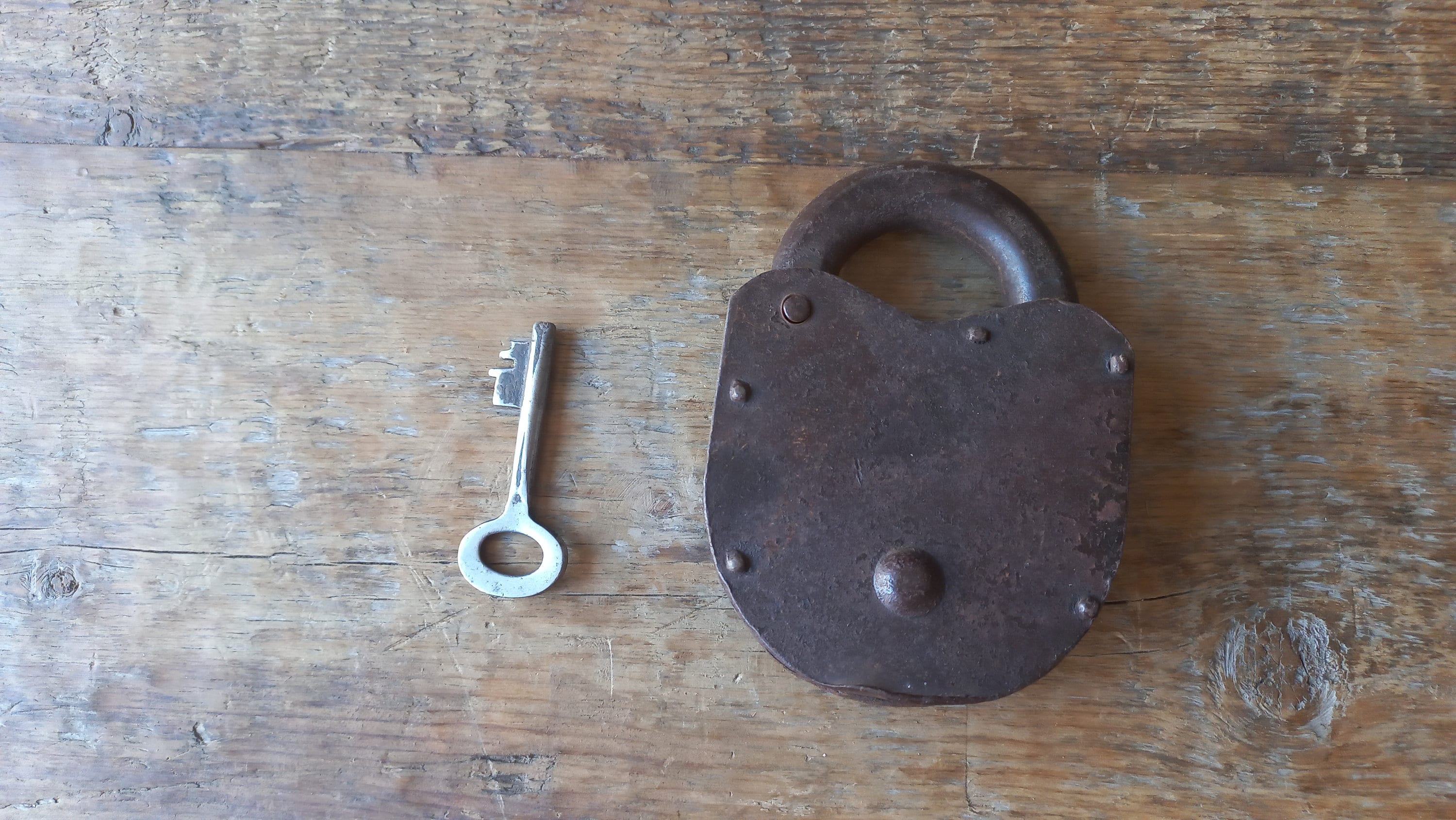 Antique Vintage Door Lock and Key, Old Iron Door Lock, Cast Iron ...