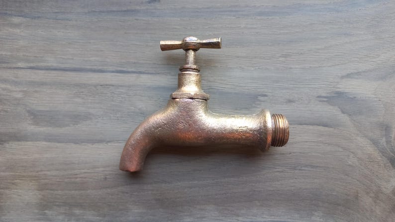 Vintage Bronze Water Tap Old Spigot Water Faucet Rustic Farmhouse Tap ...