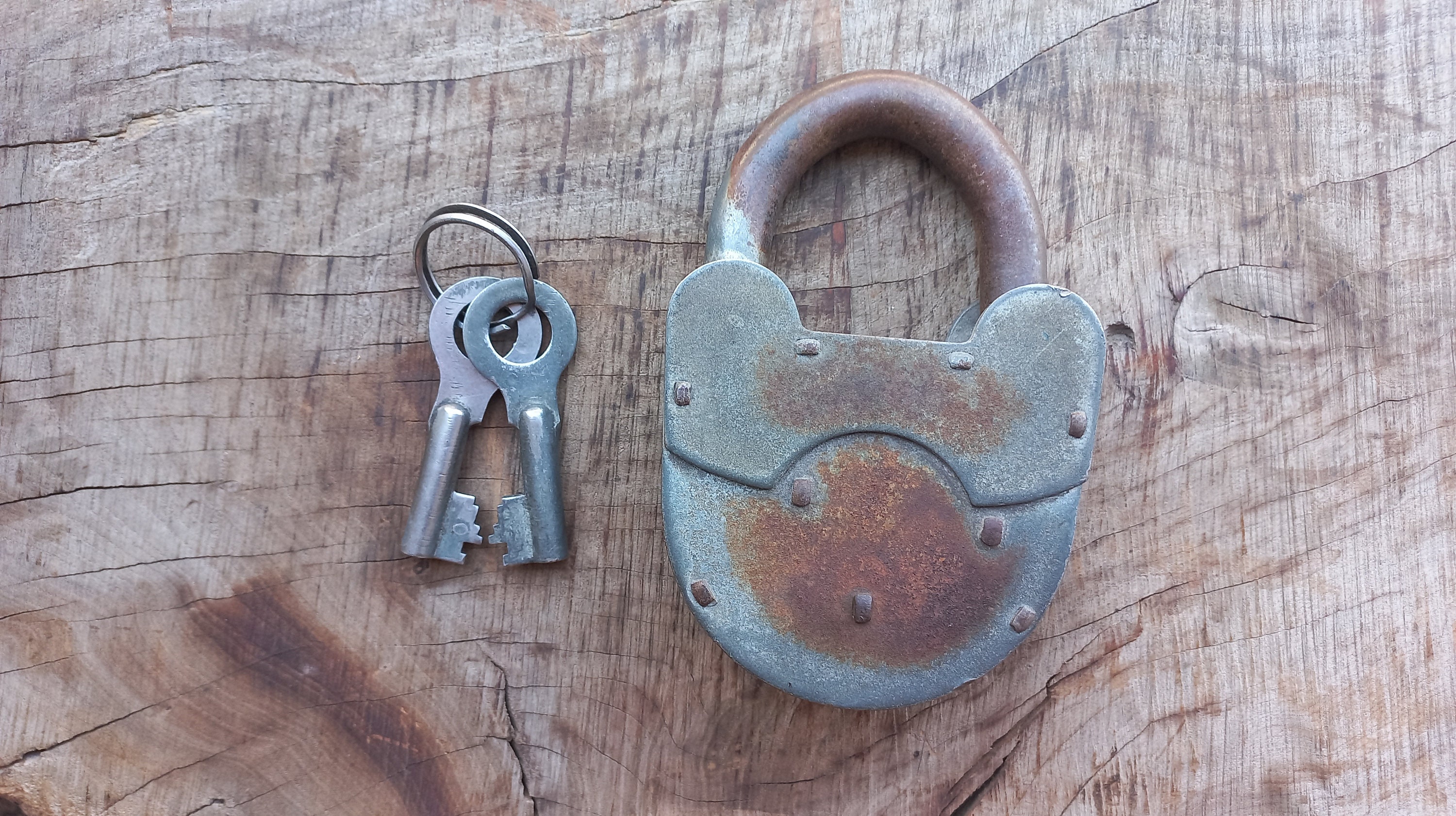 Antique Vintage Door Lock and Key, Old Iron Door Lock, Cast Iron ...