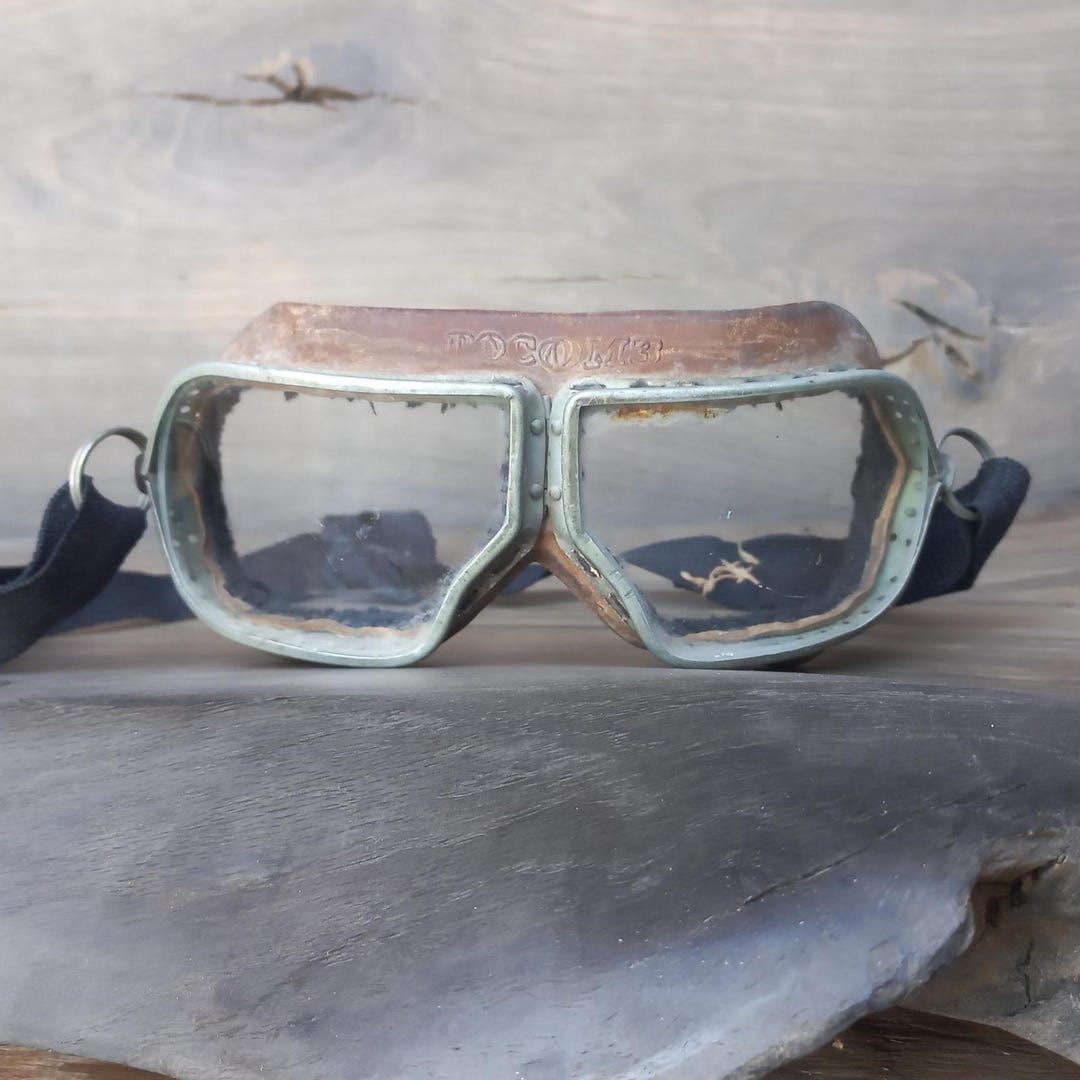 1970s Vintage Soviet Safety Glasses Used Industrial Metal Rim Safety ...