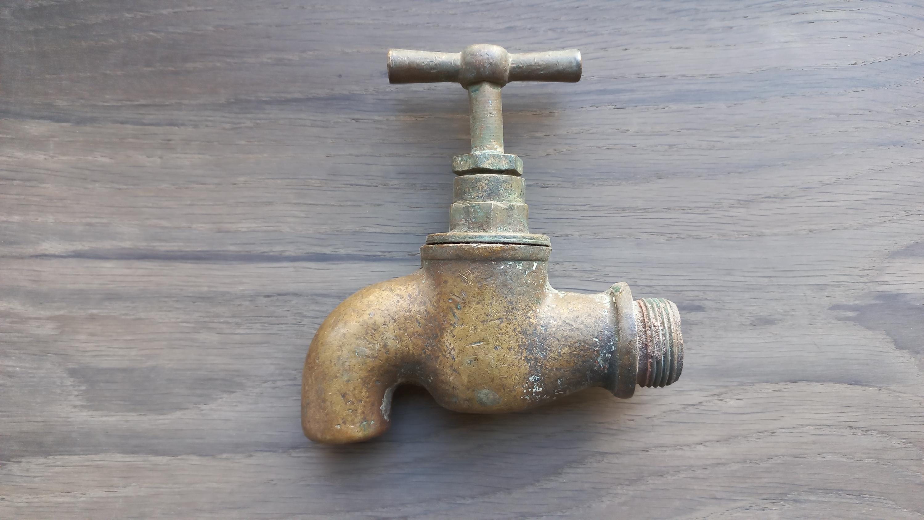 Vintage Bronze Water Tap Old Spigot Antique Water Faucet Salvaged Tap ...