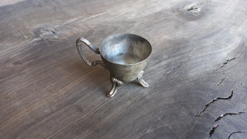 Antique Tiny Coffee Cup, Unique Vintage Small Coffee Cup With Legs, Old ...