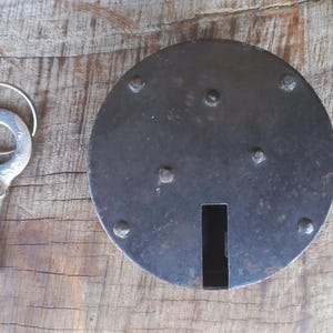 Antique Vintage Door Lock and Key, Old Iron Door Lock, Cast Iron ...