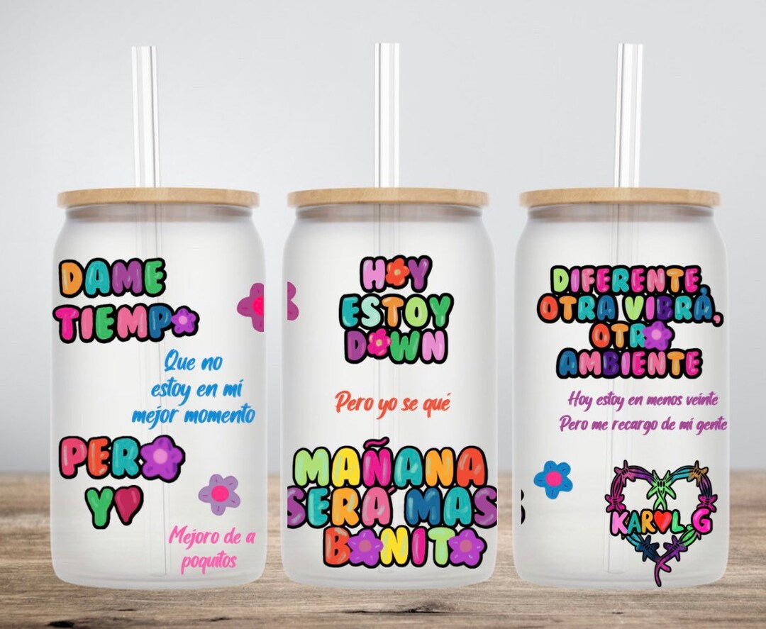 Karol G Glass Cup | Mientras Me Curo Del Cora Lyrics | Mañana Sera ...