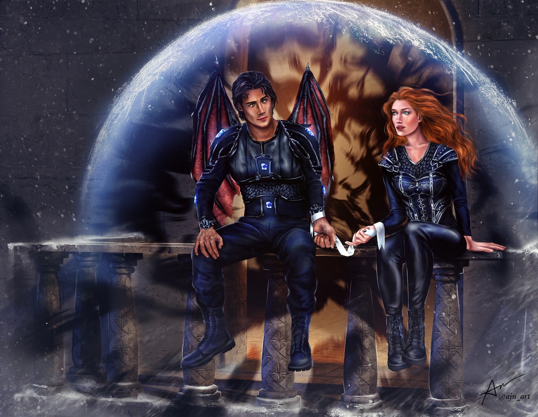 Gwyn and Azriel - ACOTAR Art Print - Etsy