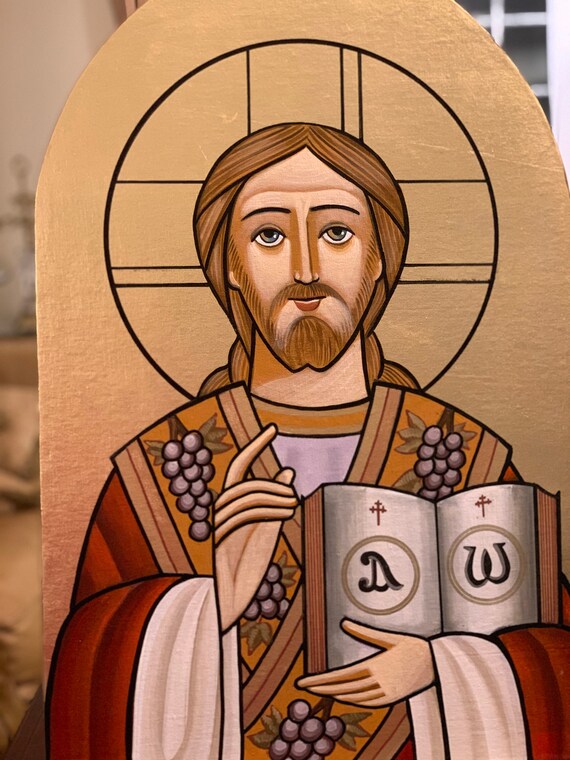 Coptic Orthodox Icon Christ the Alpha & Omega | Etsy