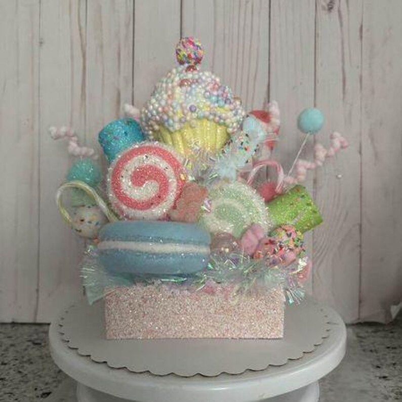 Candy Pastel Centerpiece. Faux Sweet Centerpiece.christmas Centerpiece ...