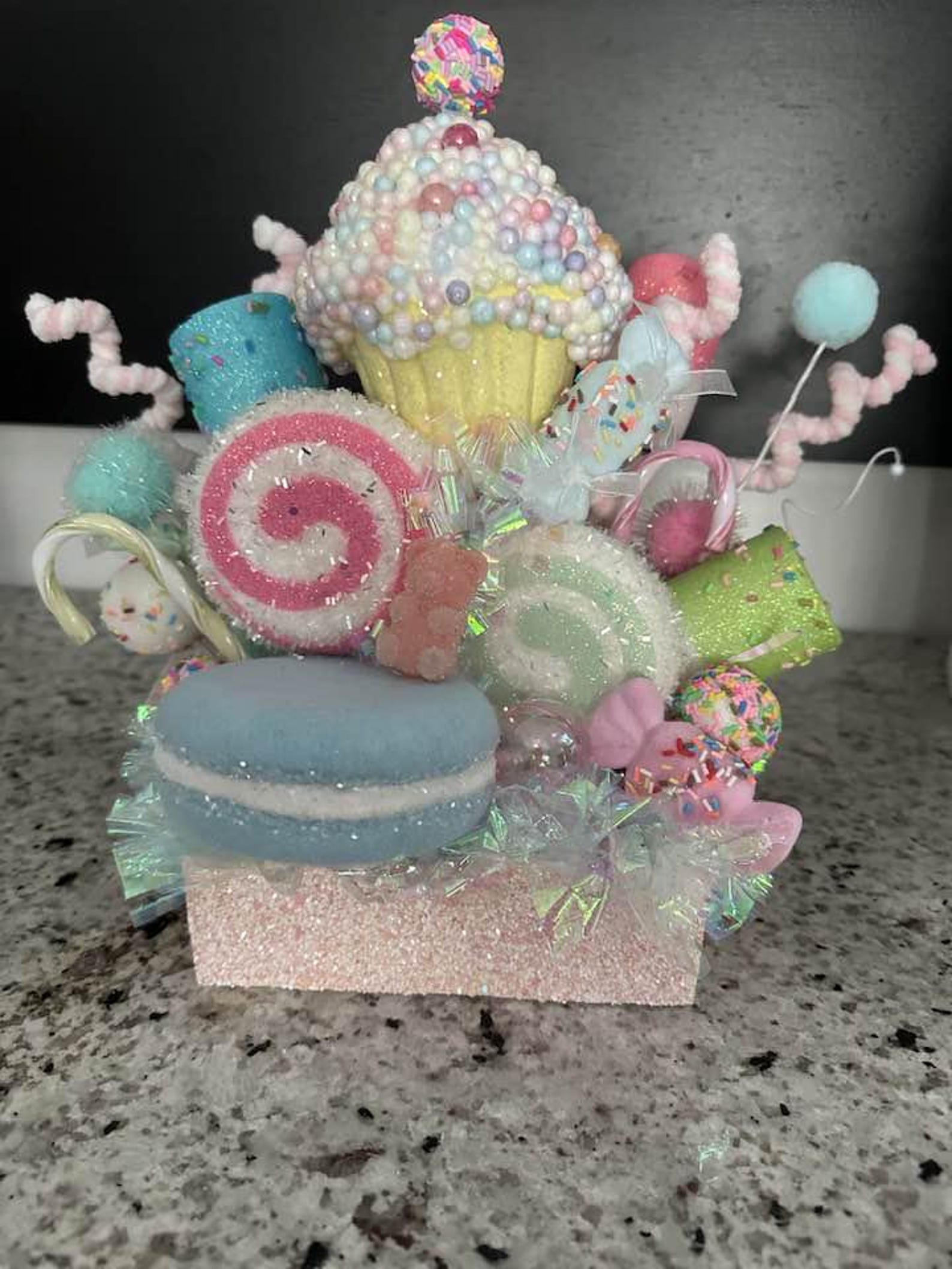 Candy Pastel Centerpiece. Faux Sweet Centerpiece.christmas Centerpiece ...