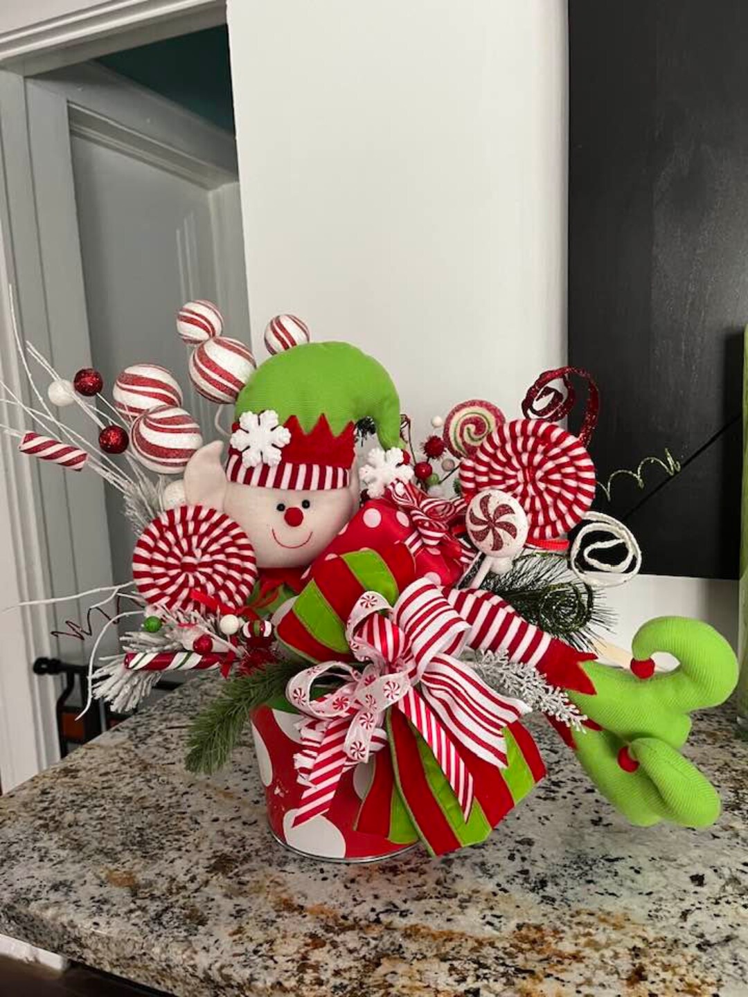 Christmas Centerpiece/ Christmas Table Centerpiece/ Elf - Etsy