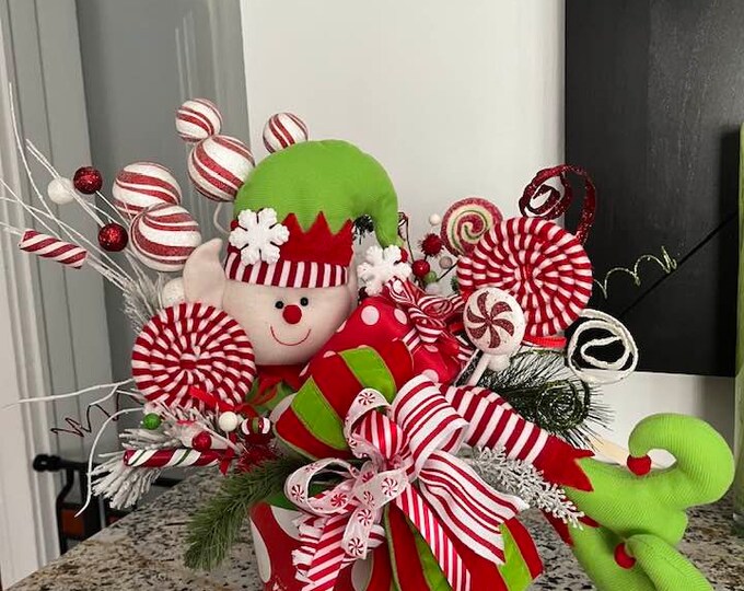 Christmas Centerpiece/ Christmas Table Centerpiece/ Elf Centerpiece ...
