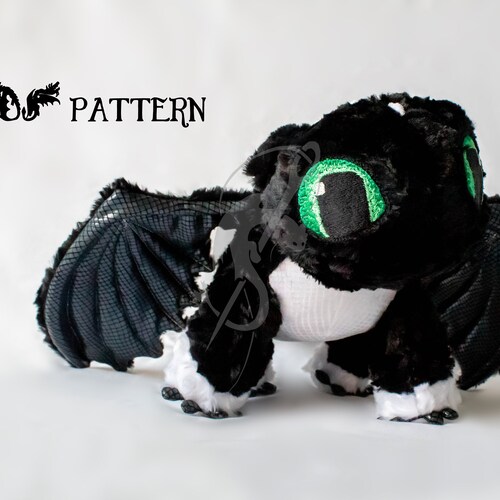 Dragon Plush Sewing Pattern PDF Night Light Ruffrunner - Etsy Australia