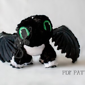 Sewing Pattern PDF Dragon Plush - Night Light Ruffrunner - How to Train ...