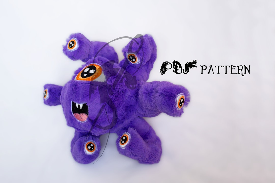 Sewing Pattern PDF Dungeons and Dragons Plush - Beholder Baby - Monster ...