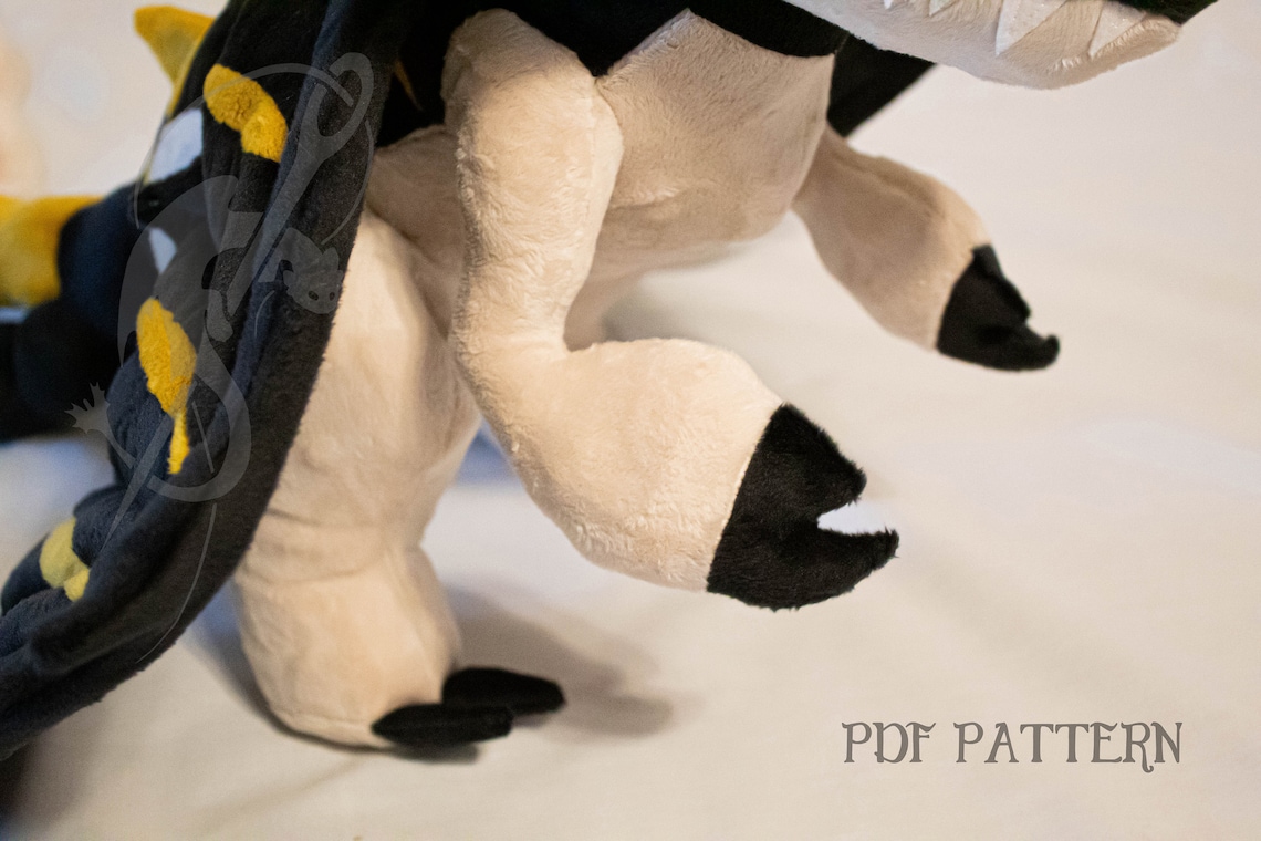 Dragon Plush Sewing Pattern PDF Sleuther Triple Stryke - Etsy Canada