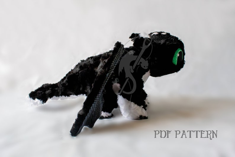 Sewing Pattern PDF Dragon Plush - Night Light Ruffrunner - How to Train ...