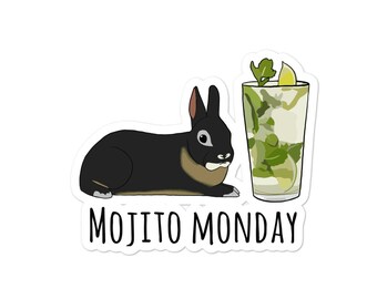 Hipster Rabbit Sticker Cute Bunny Gifts Funny Rabbit Gifts - Etsy