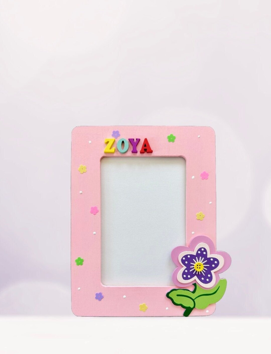 Pink Flower Picture Frame, Personalized - Etsy