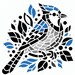 Mosaic Blue Jay Template Pack - Etsy