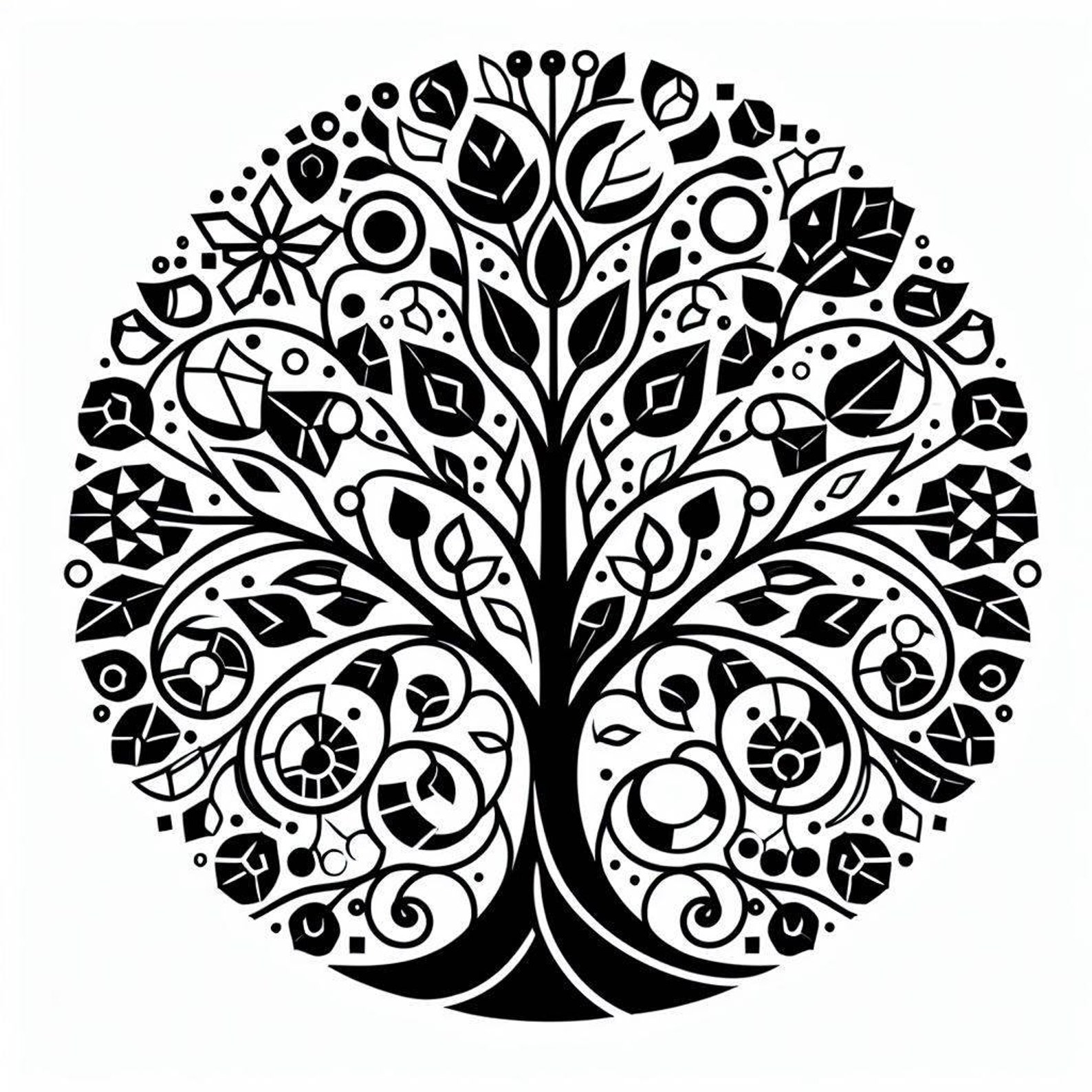 Elaborate Mosaic Tree of Life Template Pack - Etsy