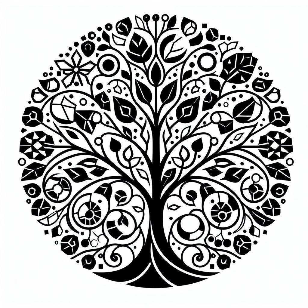 Elaborate Mosaic Tree of Life Template Pack - Etsy