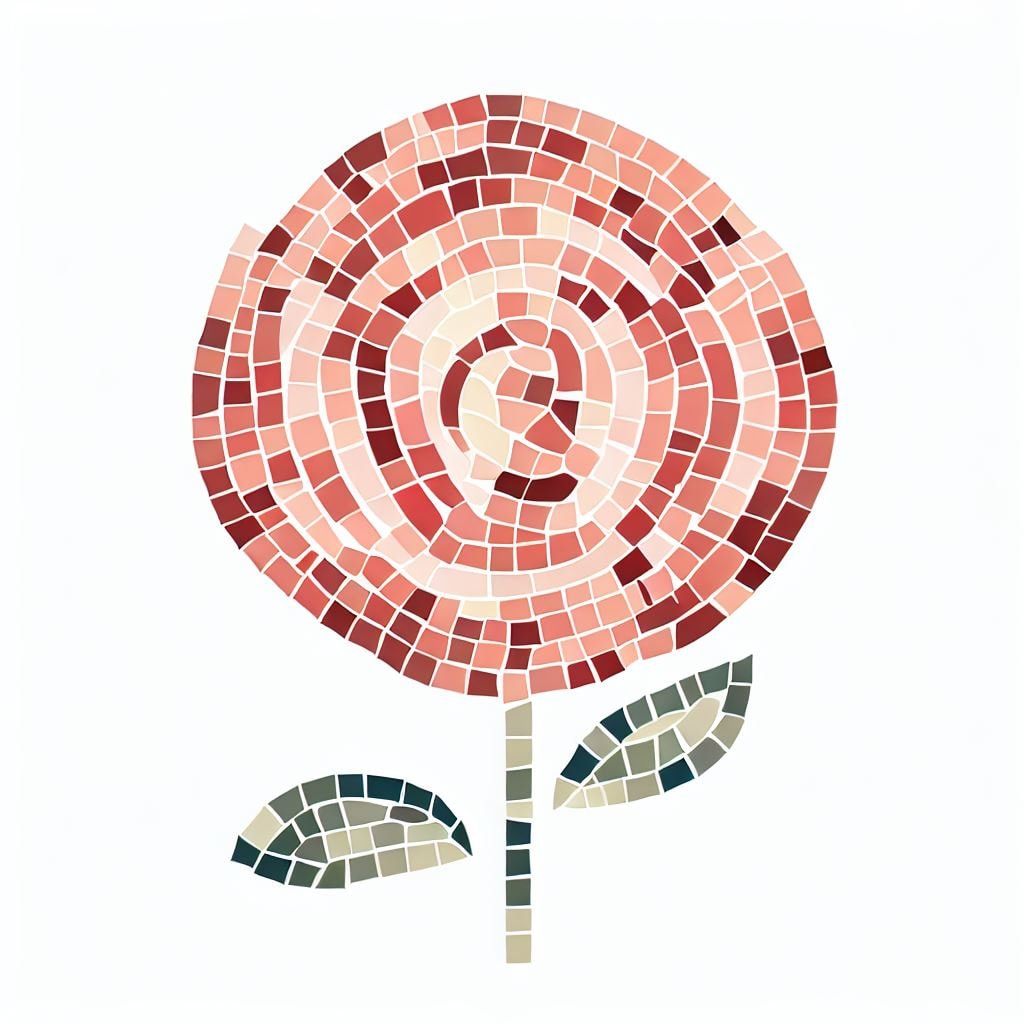Mosaic Rose Template Pack - Etsy