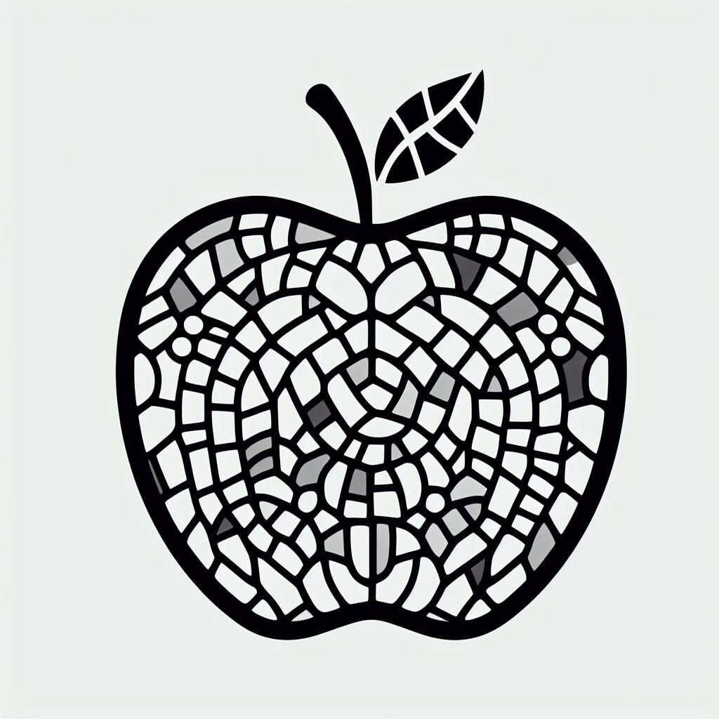 Mosaic Apple Template Pack - Etsy