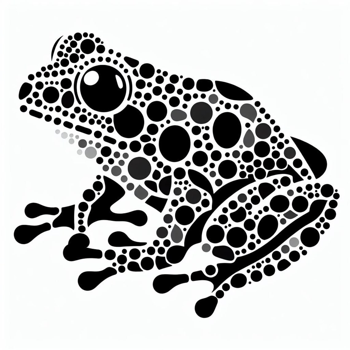 Mosaic Frog Template Pack - Etsy