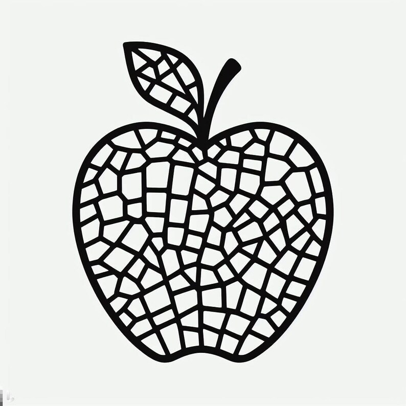 Mosaic Apple Template Pack - Etsy