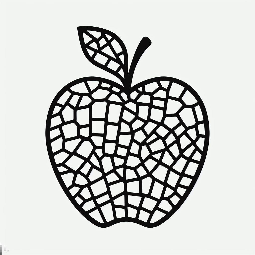 Mosaic Apple Template Pack - Etsy