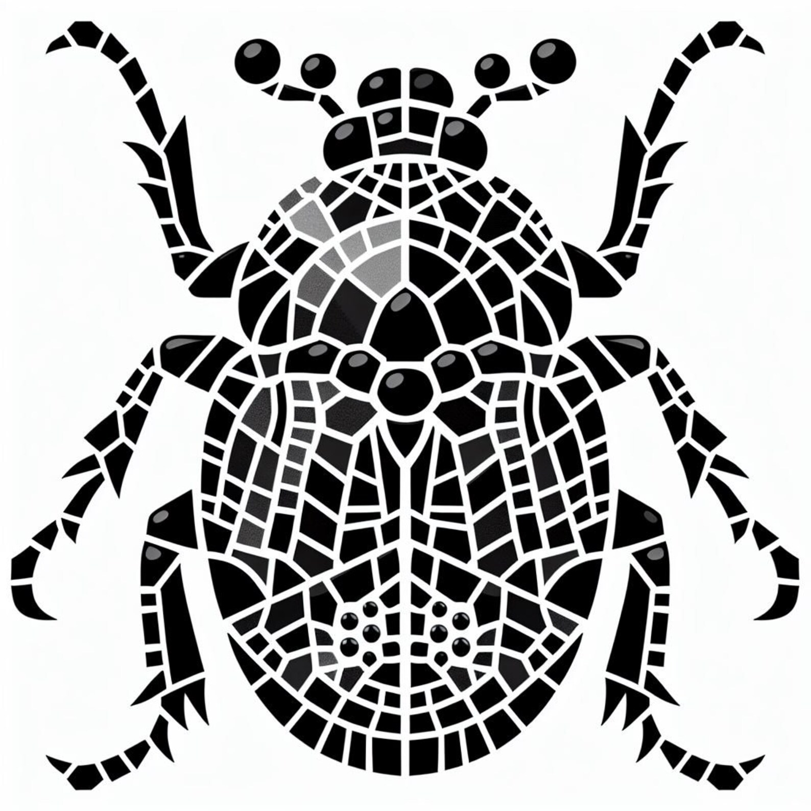 Mosaic Beetle Template Pack - Etsy UK