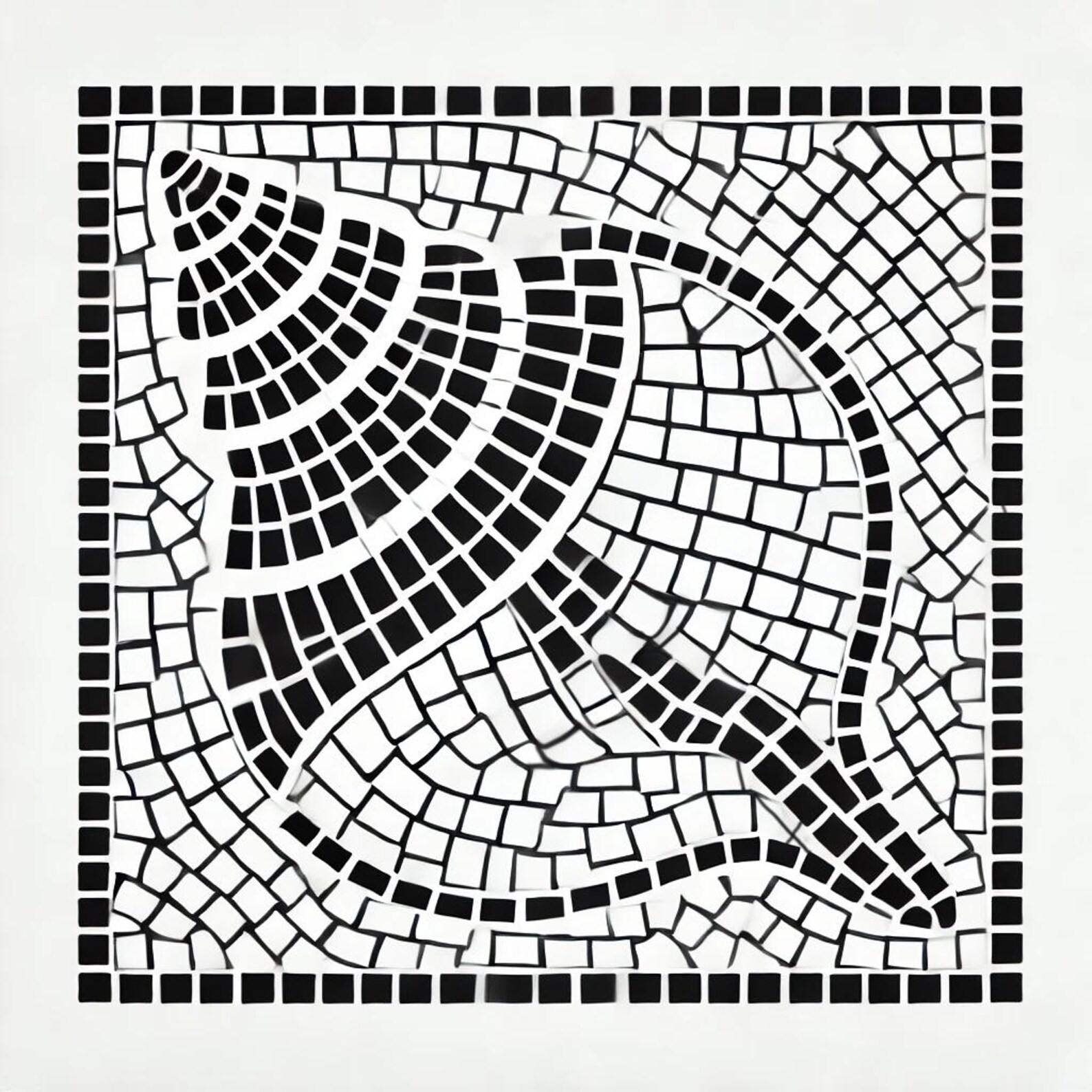 Mosaic Conch Shell Template - Etsy