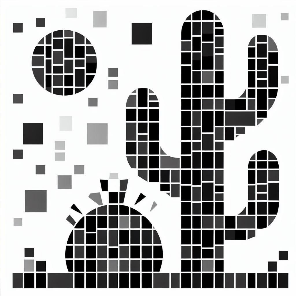 Mosaic Cacti Template Pack - Etsy