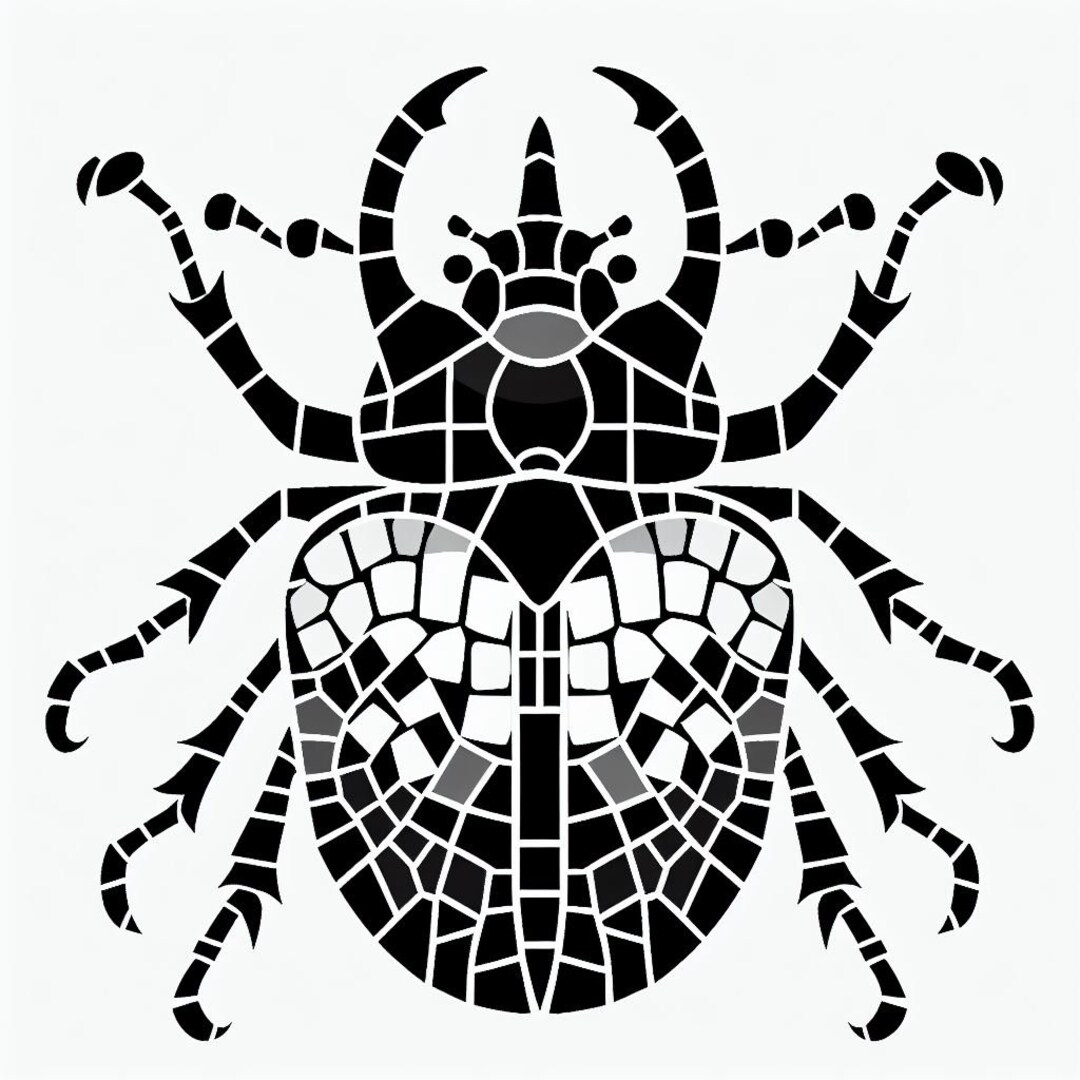Mosaic Beetle Template Pack - Etsy