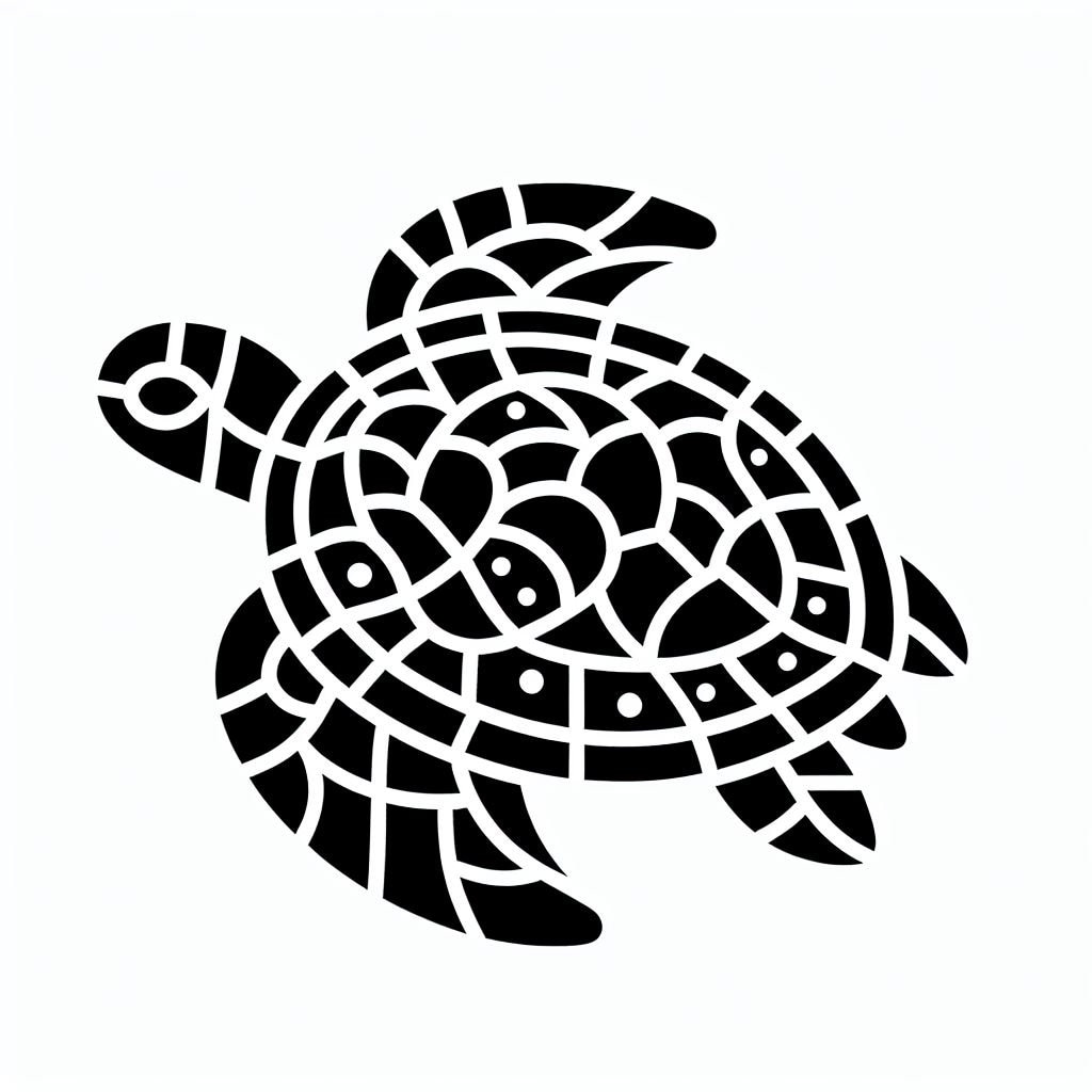 Mosaic Turtle Template Pack - Etsy