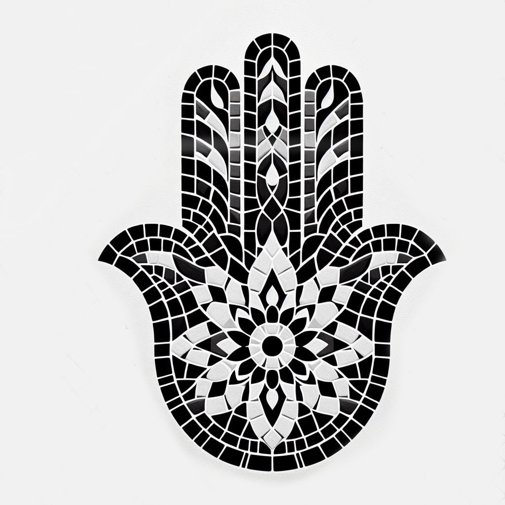 Mosaic Hamsa Template Pack - Etsy