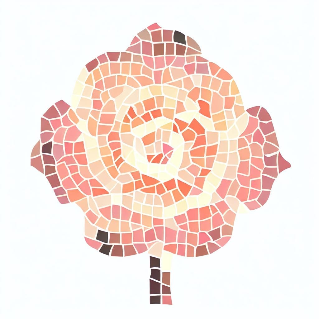 Mosaic Rose Template Pack - Etsy
